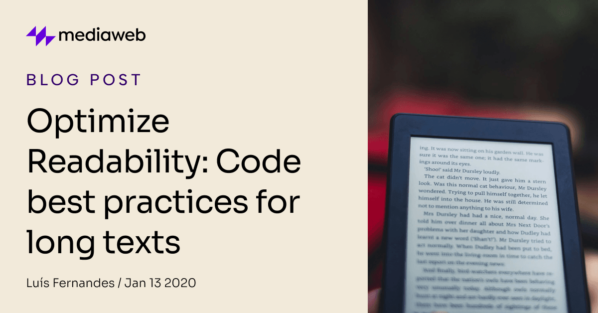 Optimize Readability: Code best practices for long texts Optimize Readability: Code best practices for long texts